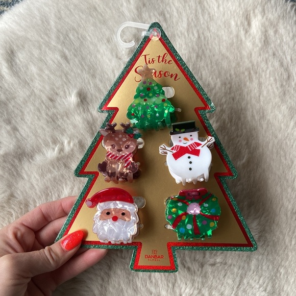 Nordstrom | Accessories | Christmas Gift Santa Snowman Claw Clips Kids ...